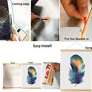 VAVCASE 2PCS diamond art painting Frames 12x16 in & 30x40 cm diamond art painting,Pictures or Photos 5D diamond art painting Art Frame for Wall Window Door (2 Pack)