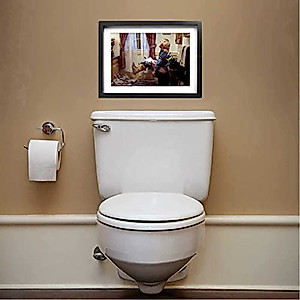 Dumb Movie Wall Art The Toilet Poster Funny Dumber Bathroom Art Frame 12"X16" (Movie 1, 12 in x 16 in)