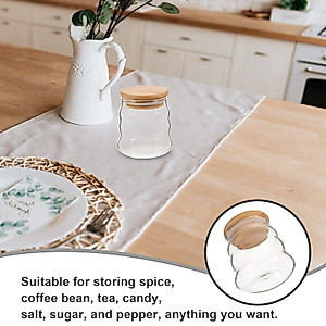 Kichvoe Food Containers Glass Jar with Lid Glass Jars Glass Food Can Canisters Glass Tea Canister Cereals Canister Glass Storage Jars Dry Fruit Jar Coffee Container Bamboo Coffee Can Seal