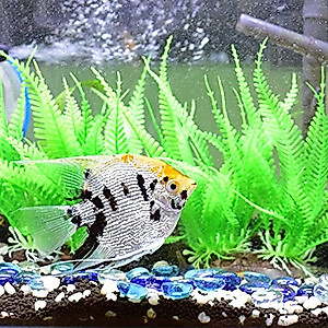 Meschett 50PCS Mini Glass Gems,Mixed Colour Mancala Stones Flat Bottom Marble Beads for Home Decorative Art Craft Vase Filler(0.5"~0.7")