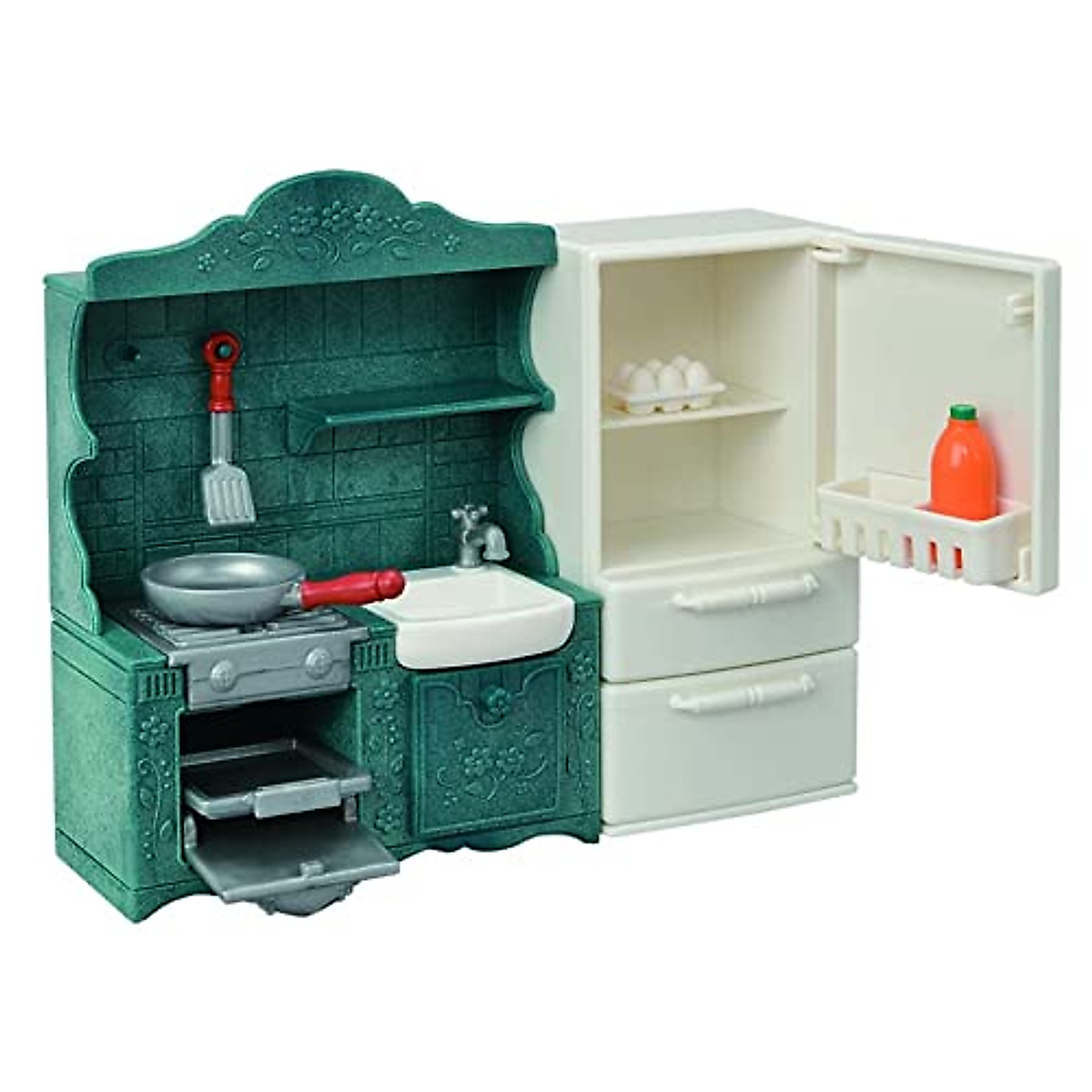 Calico Critters Large House with Carport Gift Set, Dollhouse Playset with Collectible Figure, Vehicle, Furniture and Accessories - Amazon Exclusive!