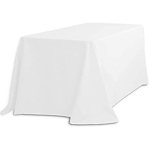 TABLECLOTHSFACTORY White 90x156 Polyester Rectangle Tablecloths