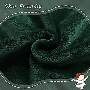 Exclusivo Mezcla Soft Lightweight Fleece Baby Blanket Throw Blanket for Boys, Girls, Toddler and Kids Nap Blankets for Crib Bedding, Nursery, and Security (40x50 inches, Forest Green)