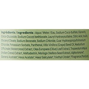 ATTITUDE Nourishing Hair Shampoo, EWG Verified, For Dry and Damaged Hair, Naturally Derived Ingredients, Vegan and Plant Based, Grapeseed Oil and Olive Leaves, 32 Fl Oz