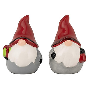 10 Strawberry Street Nordic Gnome Set Cookie Jar, 4 Piece, Gray/Red