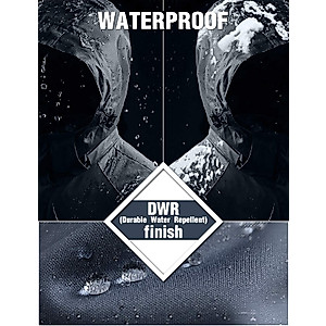 GEMYSE Men's Mountain Waterproof Ski Snow Jacket Winter Windproof Rain Jacket (Black,Small)