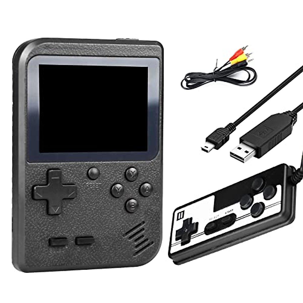 Trovono Retro Handheld Game Console, Portable Retro Video Game Console with 500 Classical FC Games, 3.0-Inch Screen 1020mAh Rechargeable Battery Support for Connecting TV and Two Players(Black)