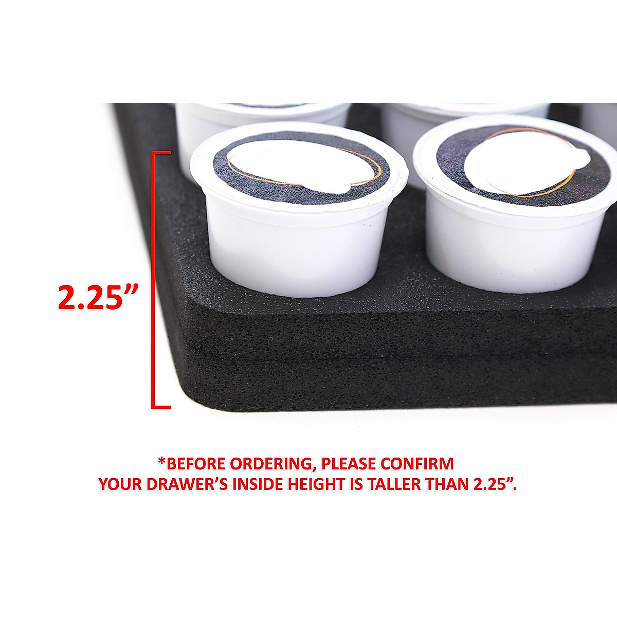 Polar Whale Coffee Pod Storage Organizer Slim Tray Drawer Insert for Kitchen Home Office Waterproof Washable 12.5 X 12.5 Inches Holds 36 Compatible with Keurig K-Cup Made in The USA