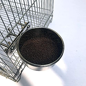 BobbyPet Multi-use Birds Food and Water Feeder No-Tipping Stainless Steel Suit for Birds and Small Animals. (2 Pack)