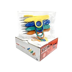 Golden Eagle Right/Left Craft Sewing Pruning Thread Scissors in Soft Vinyl Pouch 4pcs a Pack (4pcs Assorted Colors)