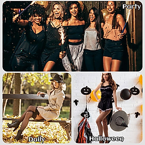 Fullsexy Plus Size Stockings, Fishnet Tights Suspander Pantyhose Thigh High with 4 Thongs for Women, Black1, One Size