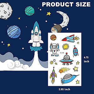 250pcs Temporary Tattoos for Kids Birthday Party - Featured 4 Series of Cute Waterproof Tattoos for Boys Girls, Dinosaurs,Spaceships,Fish,unicorn