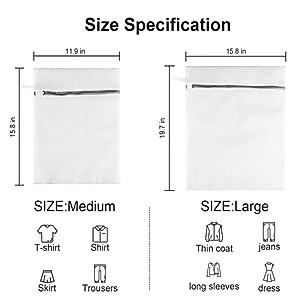 Honeycomb Lingerie Bags with Hanging Loop- 2Pack+Mesh Laundry Bags for Delicates with Non Rust Zipper(10 Pack)