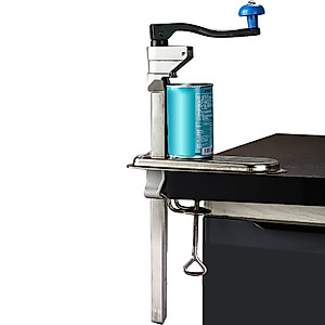 Erinaik Commercial Can Opener Heavy Duty for #10 Cans, 23.2” Manual Table Can Opener with Plated Steel Base for Large Cans Up to 18” Tall, for Restaurant Hotel Bar Compatible with Edlund