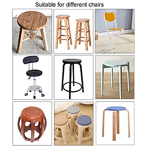 ZTGL 11"/13"/15" Round Seat Cushion, Chair Cushions for Dining Chairs Non Slip Fluffy Chair Cushion, Memory Foam Chair Pads Stool Cushion for Stool Chair, Washable,Black(2pcs),33cm/13in