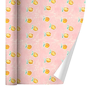 GRAPHICS & MORE Painterly Citrus Oranges Pattern Gift Wrap Wrapping Paper Rolls
