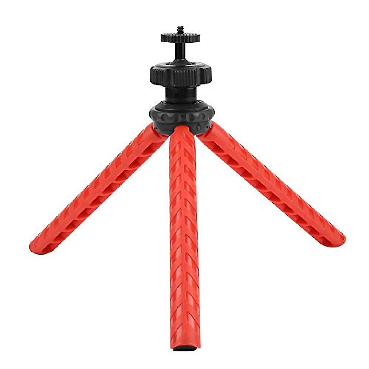 Action Camera Tripod, Foldable Tripod, Lightweight Rotation Durable for Mobile Phone for Small Size Action Cameras(red)