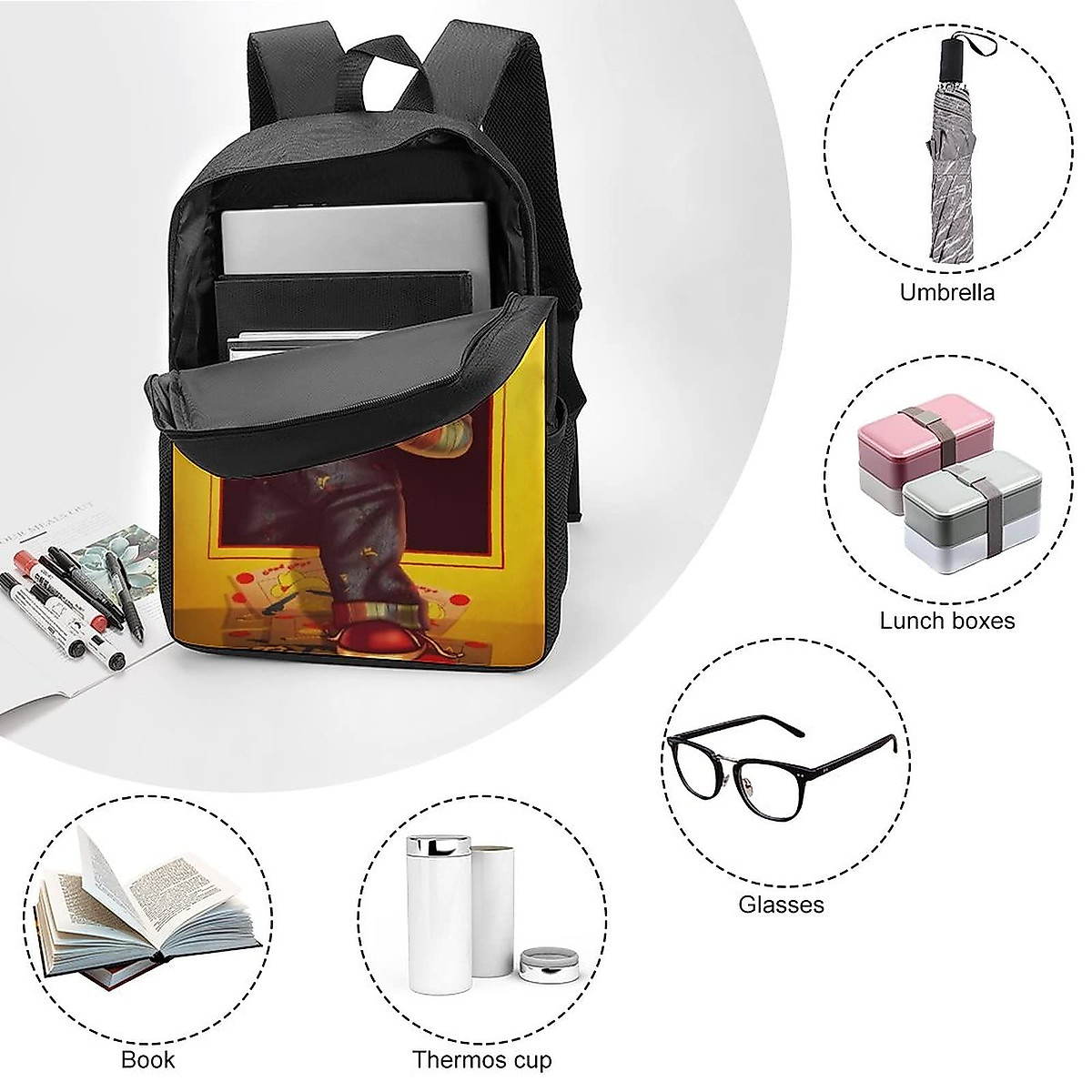 Lybaihosi Childs Play Chucky Fashion Laptop Backpack Comfort Backpack Casual Sports 3D Print Lightweight Rucksack Daypack - 17 Inch