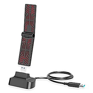 Wavlink WiFi6 USB Adapter for PC,AX1800 Dual Band 2.4GHz/ 5GHz Wireless USB Network Adapter for Desktop Windows 11/10, Mini Travel Size,Wireless USB Network Adapter,WPA3