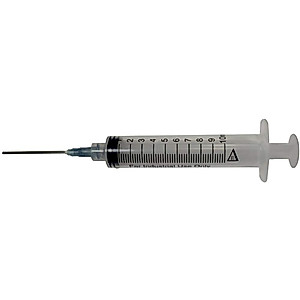 Duda Energy SyringeBox010 Industrial Syringes with 15G x 1-1/2" Blunt Tip Fill Needle and Plastic Cover, 10 mL (Pack of 100)