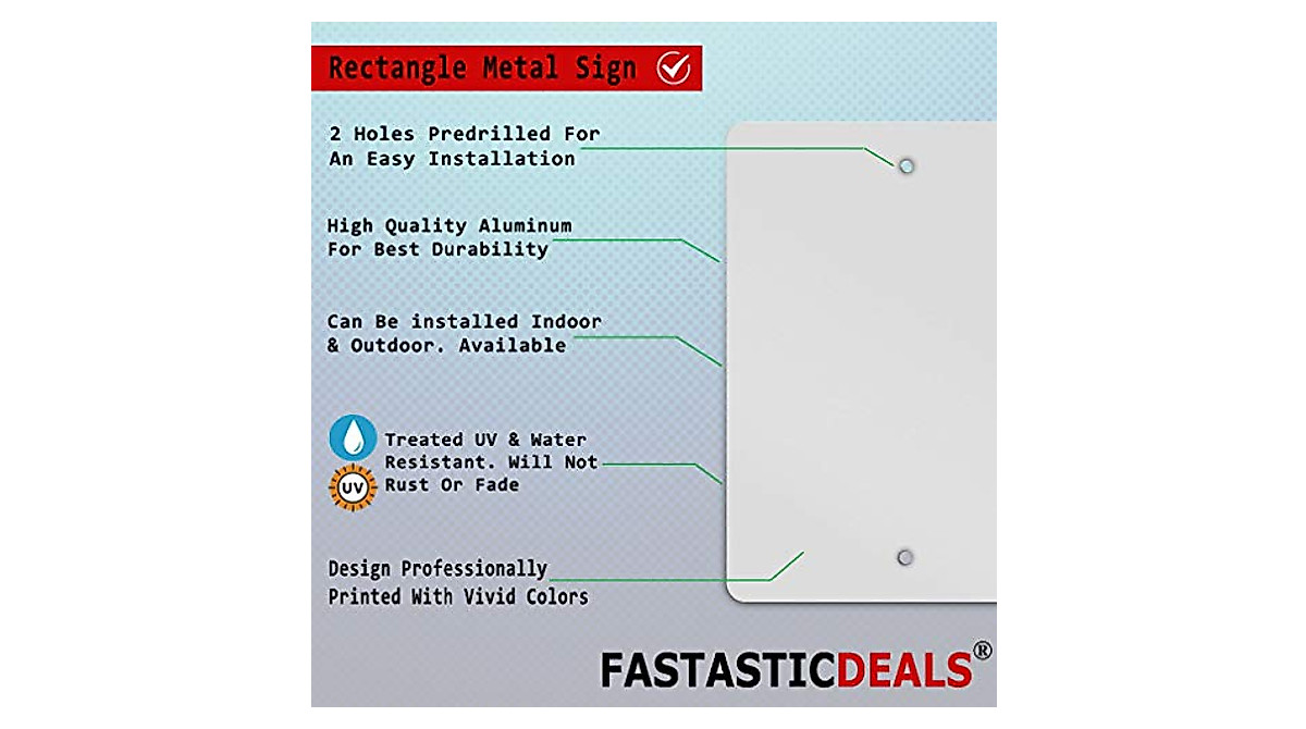 Reserved Parking Sign - Durable Aluminum Vertical Metal Sign 9x12"