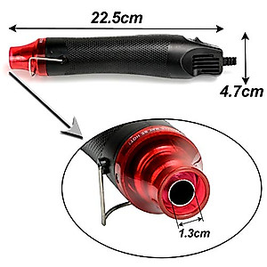 5Pcs Epoxy Glitter Tumbler Kits,Black Portable Bubble Buster Tool Heat Gun for DIY Acrylic Resin Cups to Remove Air Bubbles,4Pcs Magic Epoxy Brushes for Vinyl Crafts Tumbler (Black)