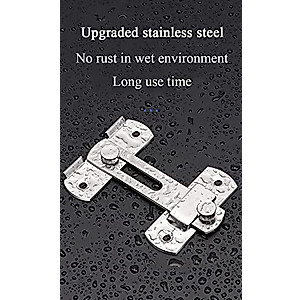 Combi Bolt Door Lock ，Sliding Door Lock ， Sliding Bolt Door Locks Padlock, Stainless Steel Door Latch, 90 Degree Door Buckle for Cabinet, Bar, Closet, (Size:49mm) (Size : 70mm) ( Size : 70mm ( Size :