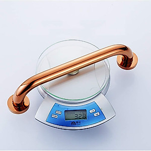 Bathroom Grab Bars, Brass Grab Bar,Safety Rail Shower Grab Bar Handle,Bathroom Wall Mounted Safety Handrail, Bathtubs Showers Toilet Support Safety Barrier for Disabled Elderl (Color : Rose Gold, S