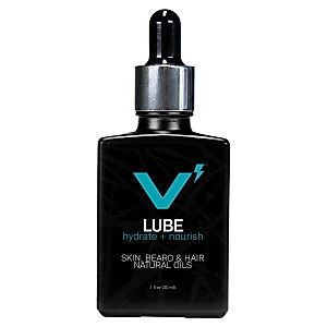 VOLT Lube Mens Beard Oil & Hair Softener with Jojoba & Argan Oil, 1 Fl Oz (30 ml) Bottle Unscented