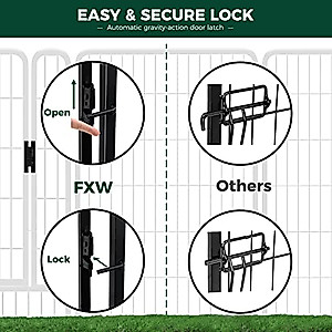 FXW Rollick Dog Playpen Designed for Camping, Yard, 32" Height for Small/Medium Dogs, 8 Panels