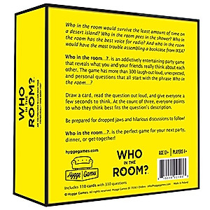 Hygge Games Who in The Room? Party Gamef Yellow