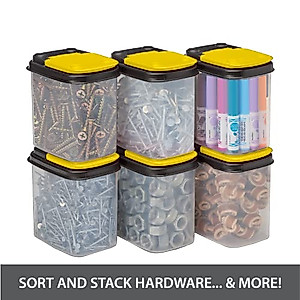 Buddeez Bits and Bolts Storage Containers, 12 Pack, Yellow