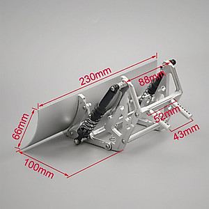 RXZIXYL RC Car Blade Snow Plow Metal Snow Shovel for 1/10 RC Crawler TRX4 TRX6 Axial SCX10 90046 03007 RGT 86100