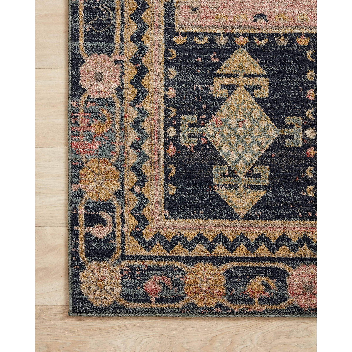 Loloi II Jocelyn Collection JOC-06 Runner Rug 2'-3" x 7'-6" Rose/Rose Rectangular 0.38" Thick