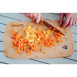 ust Bamboo Cutting Board 3.0 for Food Preparation with Moisture Resistant and eco Friendly Design for Camping, and Everyday use