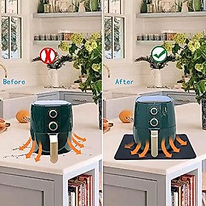 2 Pcs Heat Resistant Mat for Air Fryer, Air Fryer Mat for Counter Heat Resistant, Kitchen Countertop Protector Mat 17.3x11.8 Inch, Kitchen Appliance Non-slip Mat for Coffee Maker, Blender, Air Fryer