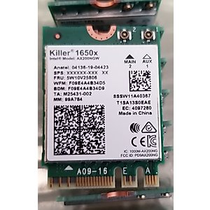 Intel Killer Wi-Fi 6 AX1650x AX200 M.2 2230 Bluetooth 5.2 WiFi Card (Single Pack)