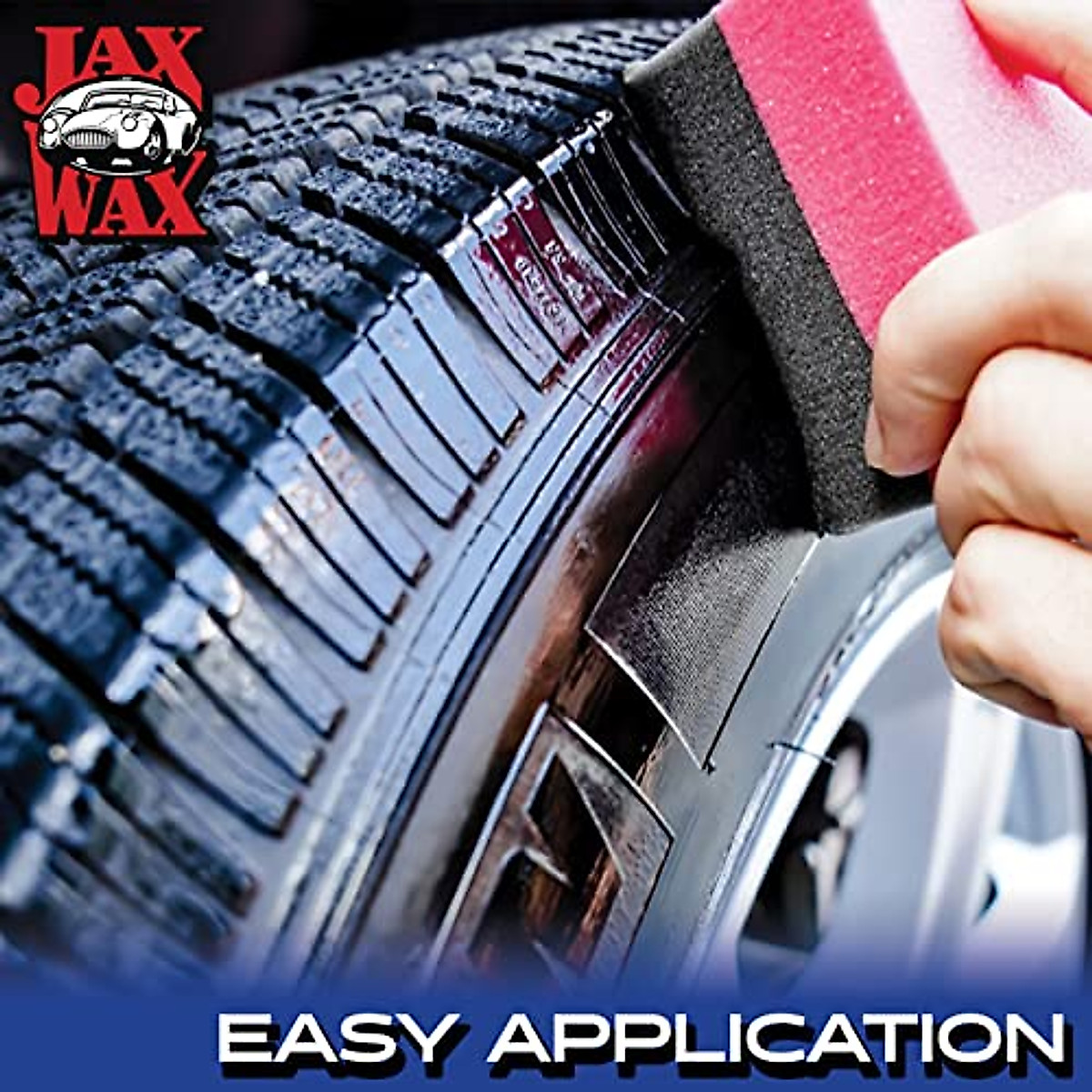 Jax Wax Super Blue Solvent - Commercial Grade Solvent Based Tire Dressing for Rubber, Plastic, and Vinyl, Tire Shine for Wet Looking Wheels – 16 Oz