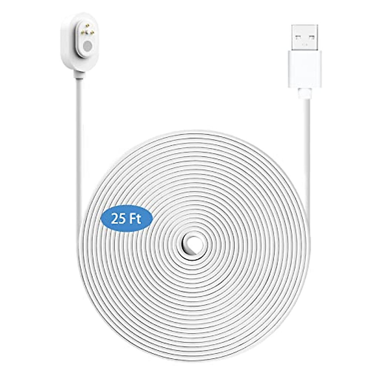 Shyueda 25ft/7.6m Weatherproof Outdoor Charging Cable for Arlo Ultra/Ultra 2/Pro 3/Pro 4(3-Pack)