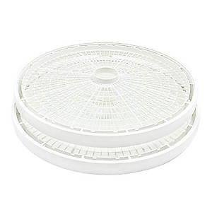 NESCO TR-2 White Plastic Round 15 1/2" Add-A-Trays, to fit 1000 Series Food Dehydrators, 2 Pack