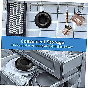 DOITOOL 1pc Pressure Cooker Lid Holder Pot Lid Holder Silicone Cooking Utensils Silicone Lid Holder Pressure Cooker Lid Stand Pan Lid Holder Kitchen Supplies Silicone Kitchen Holder Food