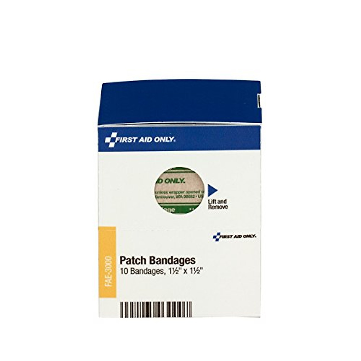 First Aid Only - FAE3000 Patch Bandages, 1 1/2 x1 1/2, 10 Count