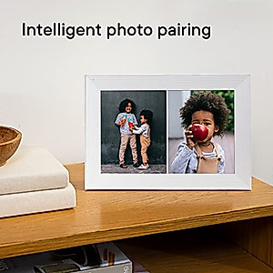 Aura Carver Luxe WiFi Digital Picture Frame, 10.1”, Add Photos with Aura App, Free Unlimited Storage - Easy to Use - Plays Videos - The Best Digital Photo Frame - Sea Salt