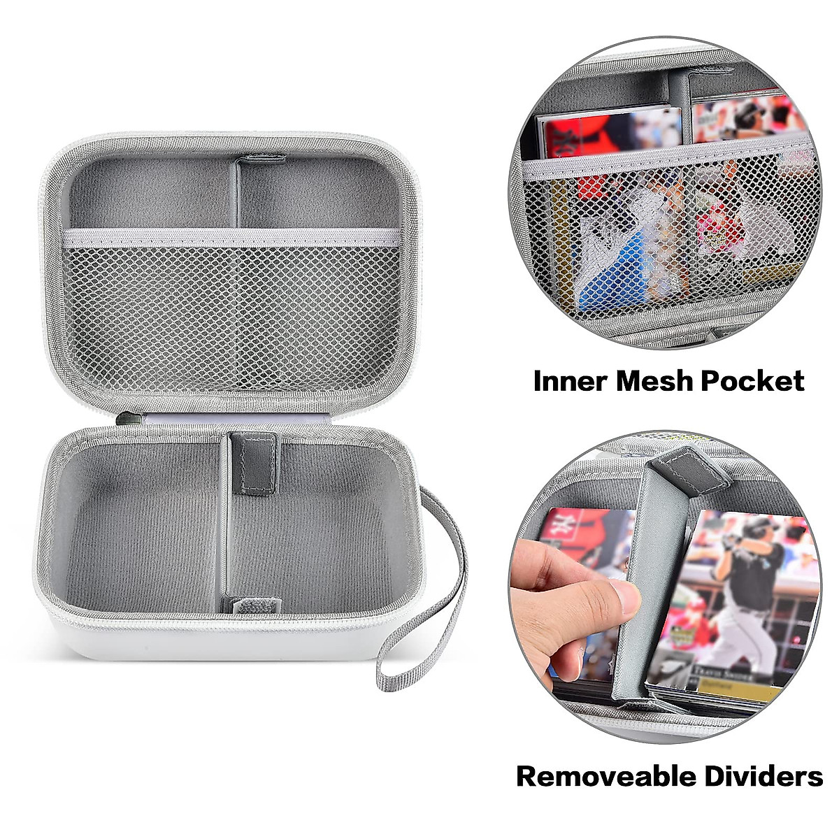 ANKHOH Baseball Football Card Holder Case Compatible with Topps 2021 Baseball Cards Packs, Sports Cards Protectors Storage Box, 400+ Trading Cards Display Binder for PM/MTG/C.A.H and More Collection