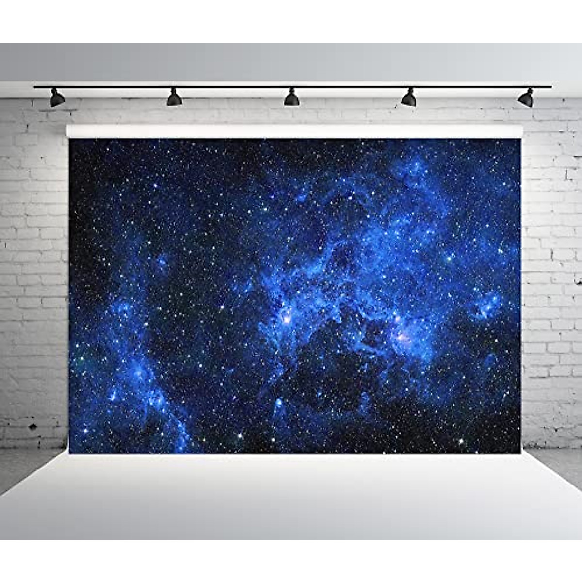 BELECO 7x5ft Fabric Galaxy Stars Backdrop Starry Night Sky Outer Space Galaxy Backdrop Universe Nebula Photography Background Kids Space Party Birthday Baby Shower Decorations Banner Photo Booth Props