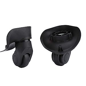 Qiilu Luggage Replacement Wheels Replacement Wheels Plastic 2Pcs Set PVC Luggage Wheels Replacement Single Roller for Suitcase Accessory