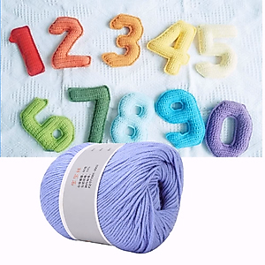 Milk Cotton Thread Colorful Baby Milk Cotton Yarn Soft Chunky Baby Milk Cotton Crochet Knitwear DIY Hand Knitting Yarn Mulit-Colorful Optional(Light Blue)