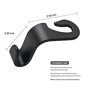 MDPLY Car Seat Headrest Hooks,Universal Auto Seat Hook Hanger Storage Organizer for Key Purse Bags Coats Umbrellas,2 Pack (Deep Pink)