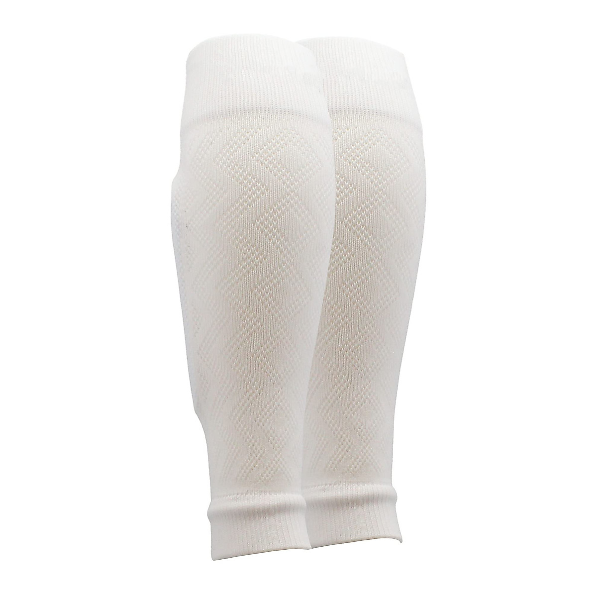 TCK Soccer Shin Guard Sleeves Football Leg Sleeves Youth Mens (White, Large)