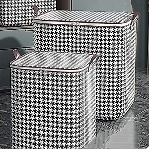 BANAAO Portable Clothes Wardrobe Sorting Storage Bag - Large Capacity Space Save Bins Stackable Organizer Bag with Reinforced Handle Zipper for Comforters Pillow Blanket Bedding Quilt